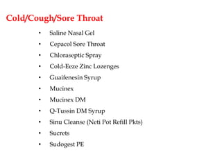 Over The Counter Medications & Role of Pharmacist | PPTX