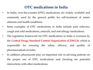 Over The Counter Medications & Role of Pharmacist | PPTX