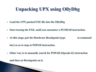 Reversing malware analysis training part7 unpackingupx | PPT