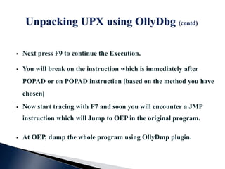 Reversing malware analysis training part7 unpackingupx | PPT