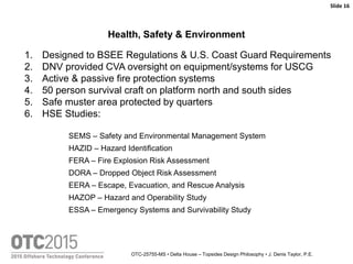 Delta House - Topsides Design Philosophy - Denis Taylor - OTC 2015 ...