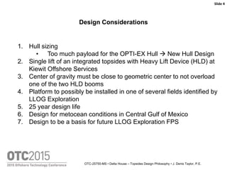 Delta House - Topsides Design Philosophy - Denis Taylor - OTC 2015 ...