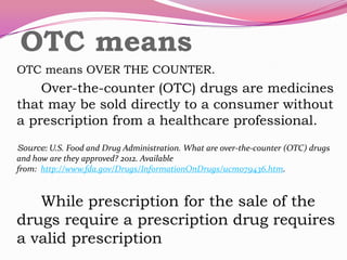 Otc products | PPT | Free Download