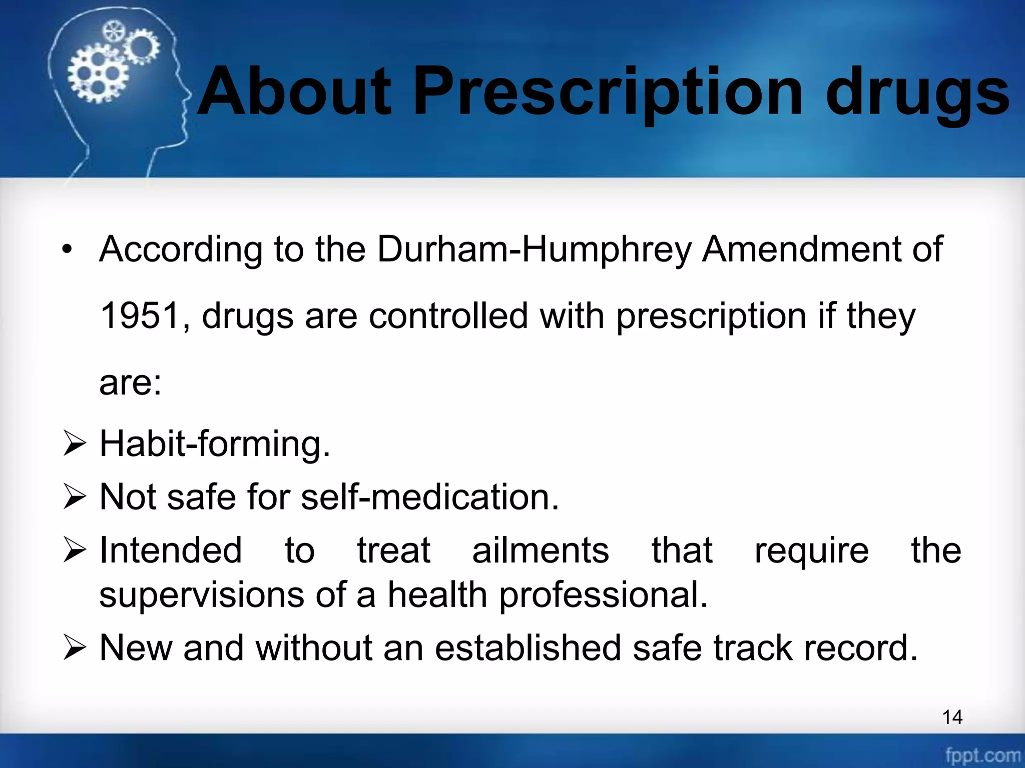 Over the Counter drugs vs Prescription Drugs | PPTX