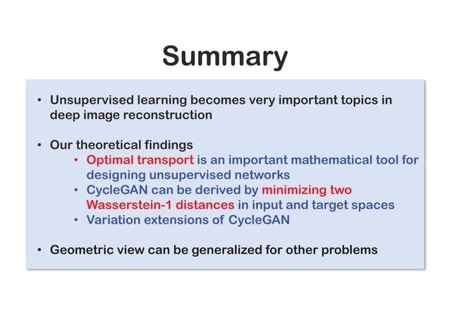 Optimal transport driven CycleGAN for unsupervised learning in inverse problems | PDF