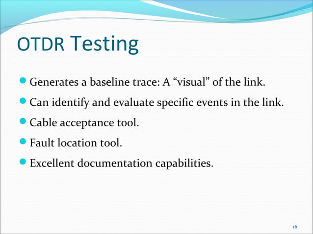 Optical time domain Reflectometer | PPT | Computer Peripherals | Computing