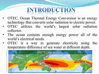 Ocean themal energy conversion | PPTX
