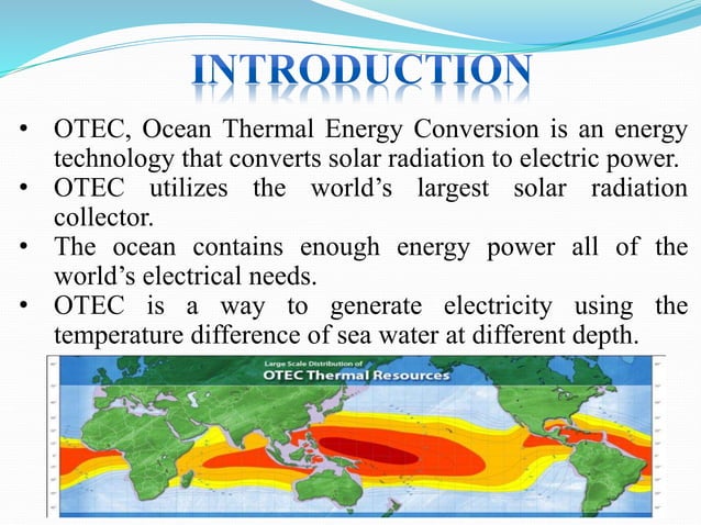 Ocean themal energy conversion | PPT