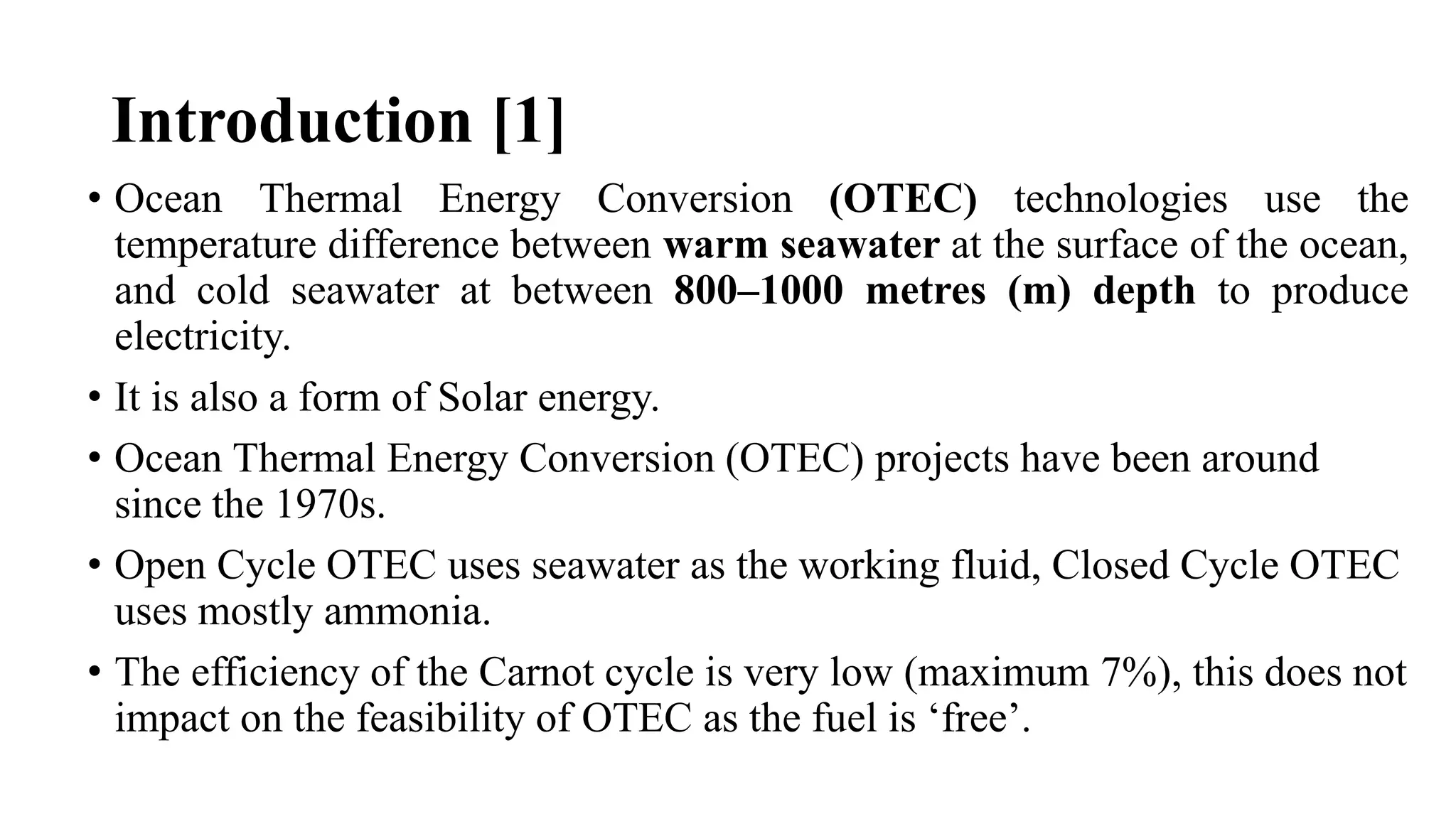 Ocean Thermal Energy conversion | PPTX | Geography | Science