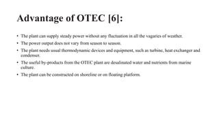 Ocean Thermal Energy conversion | PPTX | Geography | Science