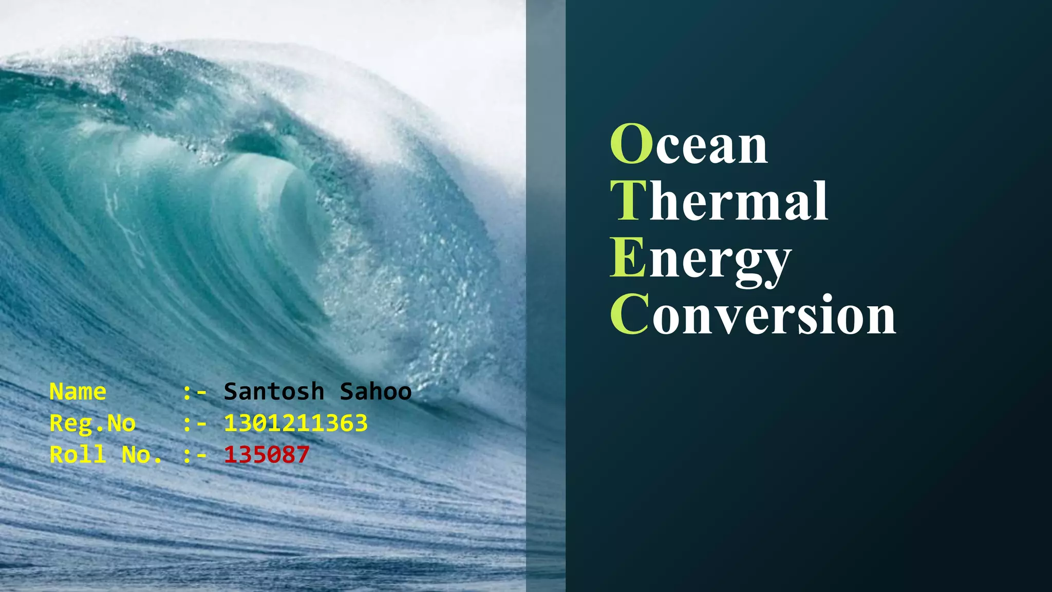 Ocean Thermal Energy Conversion Resource – BPJN