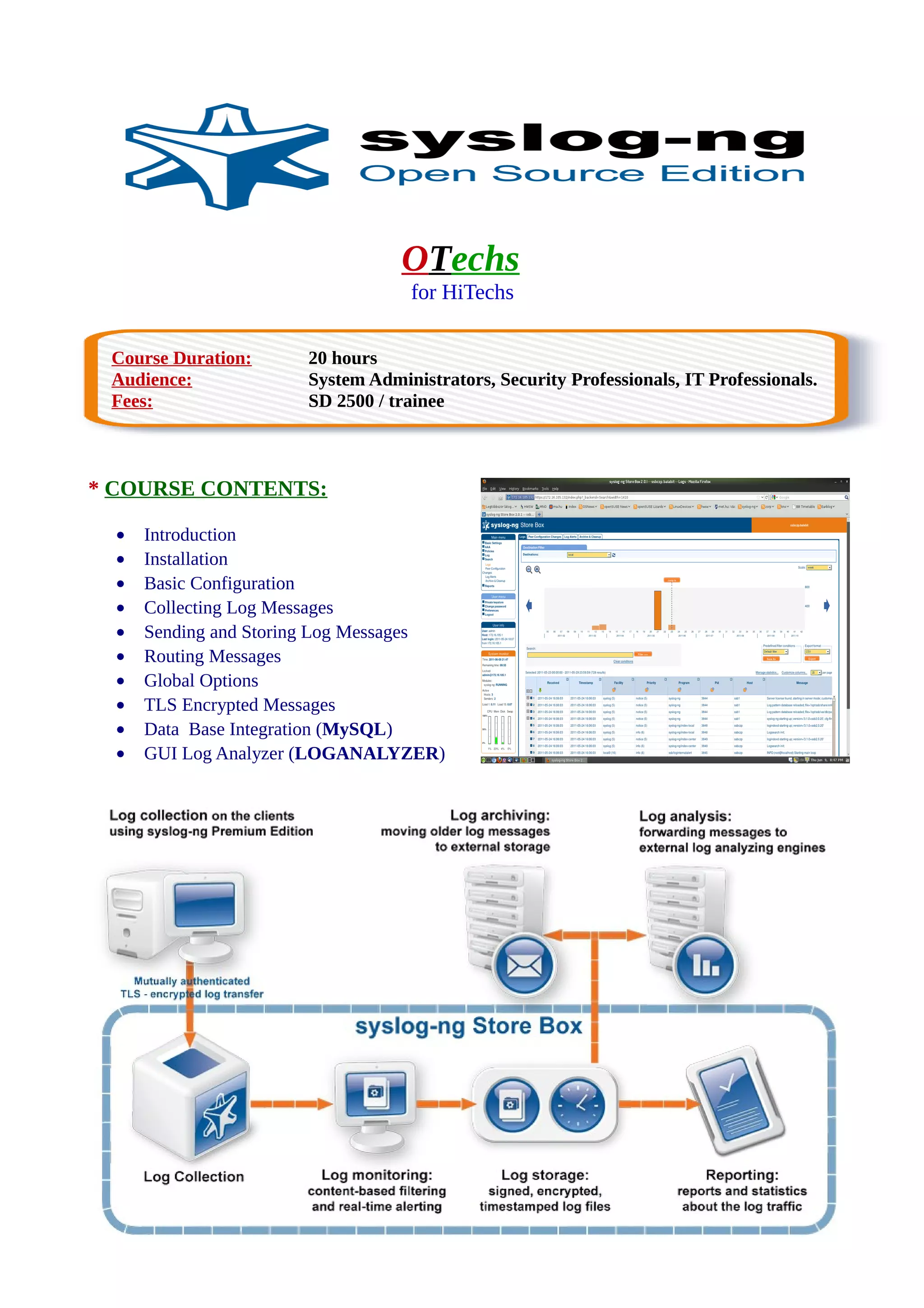OTechs Logging System (syslog-ng) Training Course | PDF