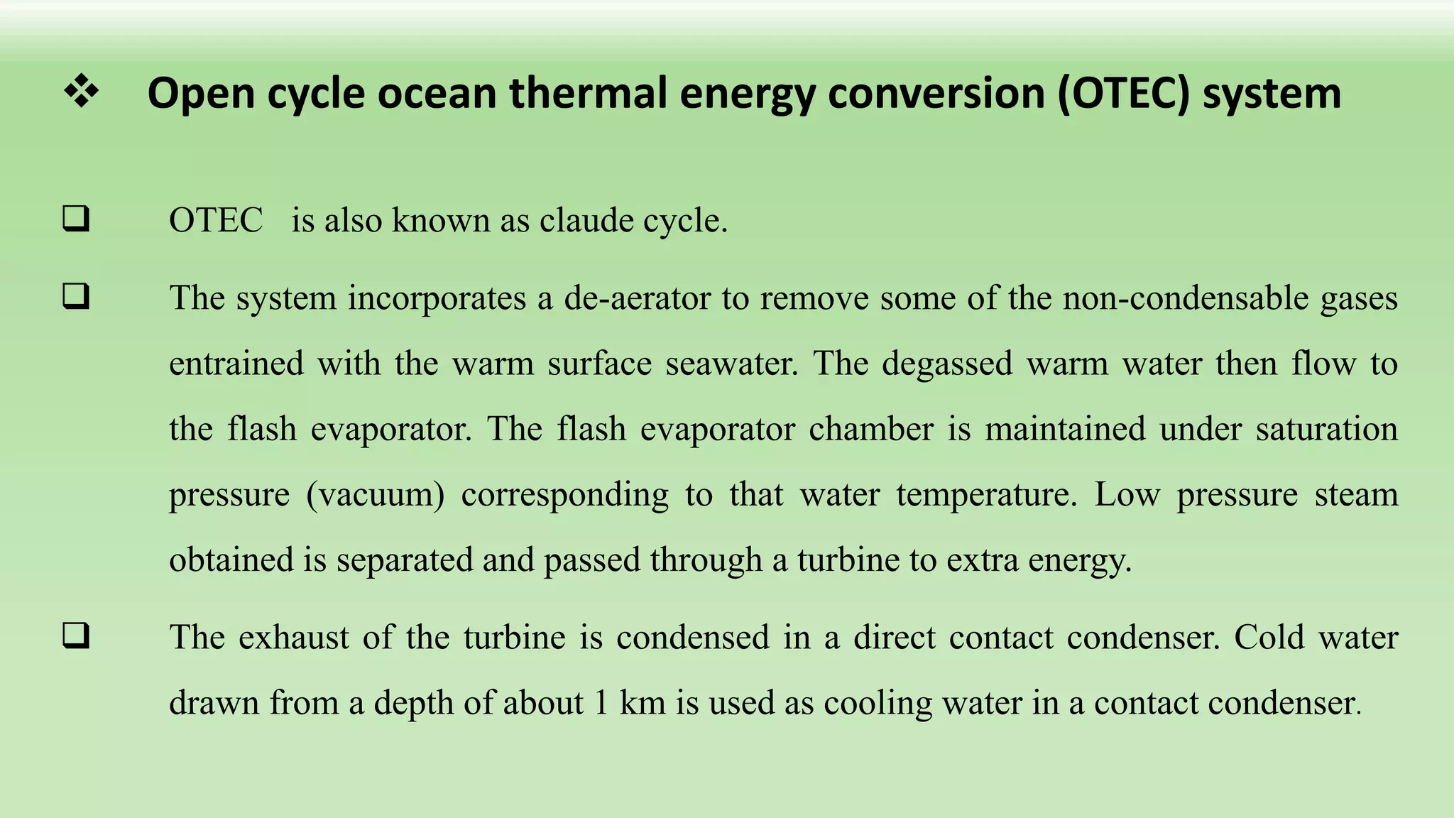 OTEC SYSTEM | PPTX | Power and Energy Industry | Industries