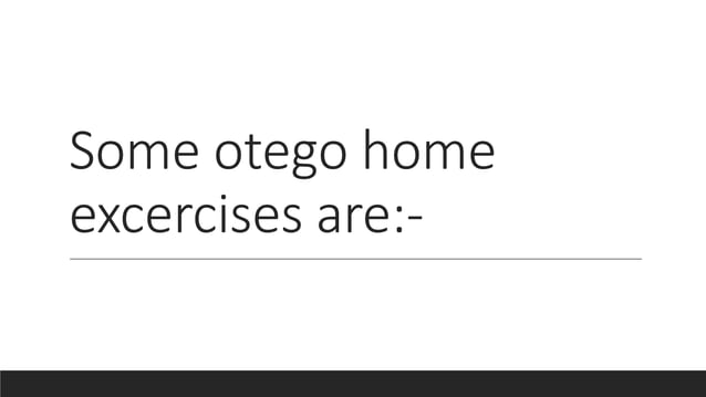 Otego home excercise program | PPTX