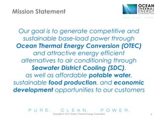 Ocean Thermal Energy - An Introduction | PDF