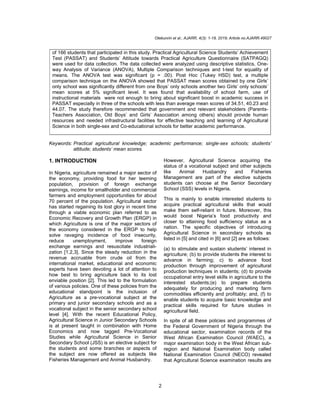 Attitude and Academic Success in Practical Agriculture: Evidence from ...