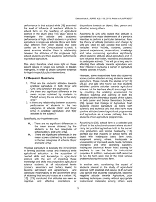 Attitude and Academic Success in Practical Agriculture: Evidence from ...