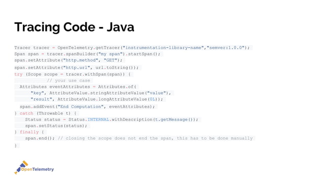 Opentelemetry For Developers Pptx Programming Languages Computing