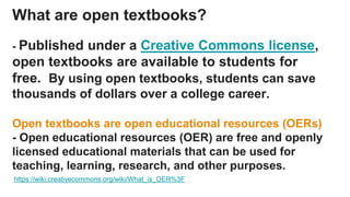 Open Textbook Initiative & Library Textbook Affordability Program | PPTX