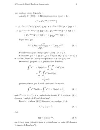 O teorema de cramér lundberg via martingais | PDF