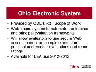 Ohio Teacher Evaluation System | PPT