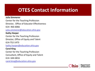 Ohio Teacher Evaluation System | PDF