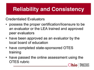 Ohio Teacher Evaluation System | PDF