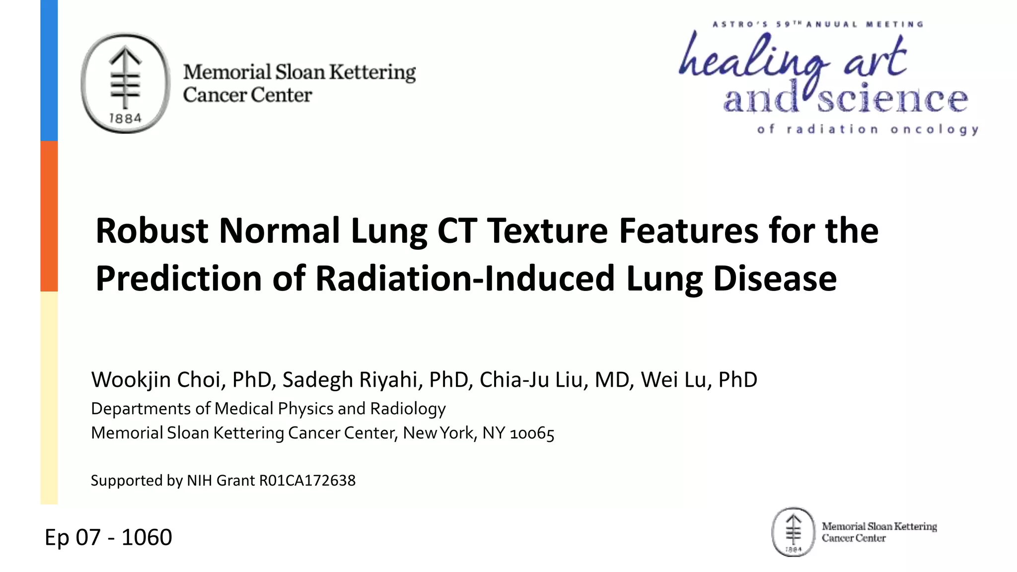 Robust Normal Lung CT Texture Features for the Prediction of Radiation ...