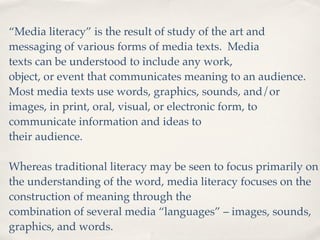 Otf media literacy | KEY