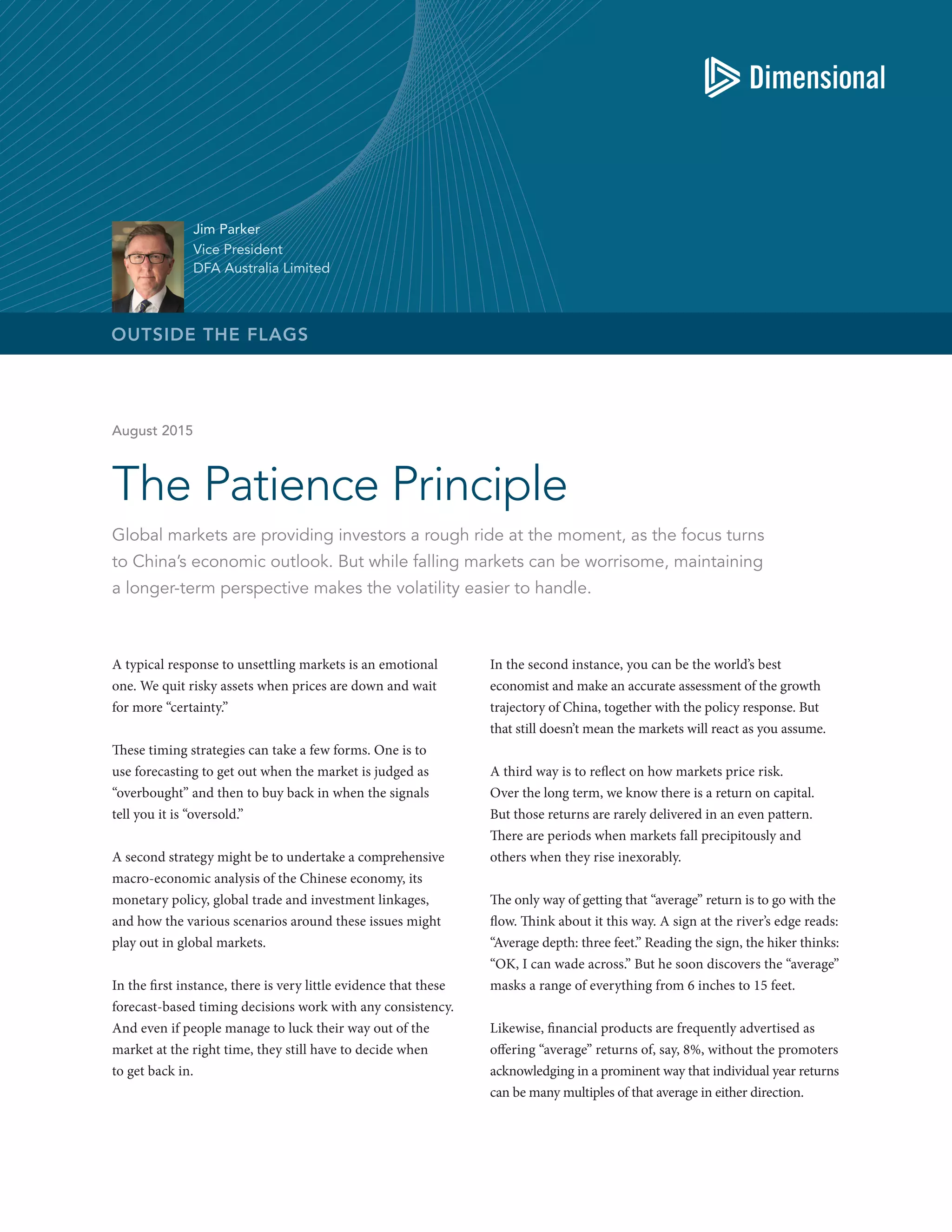 The Patience Principle | PDF