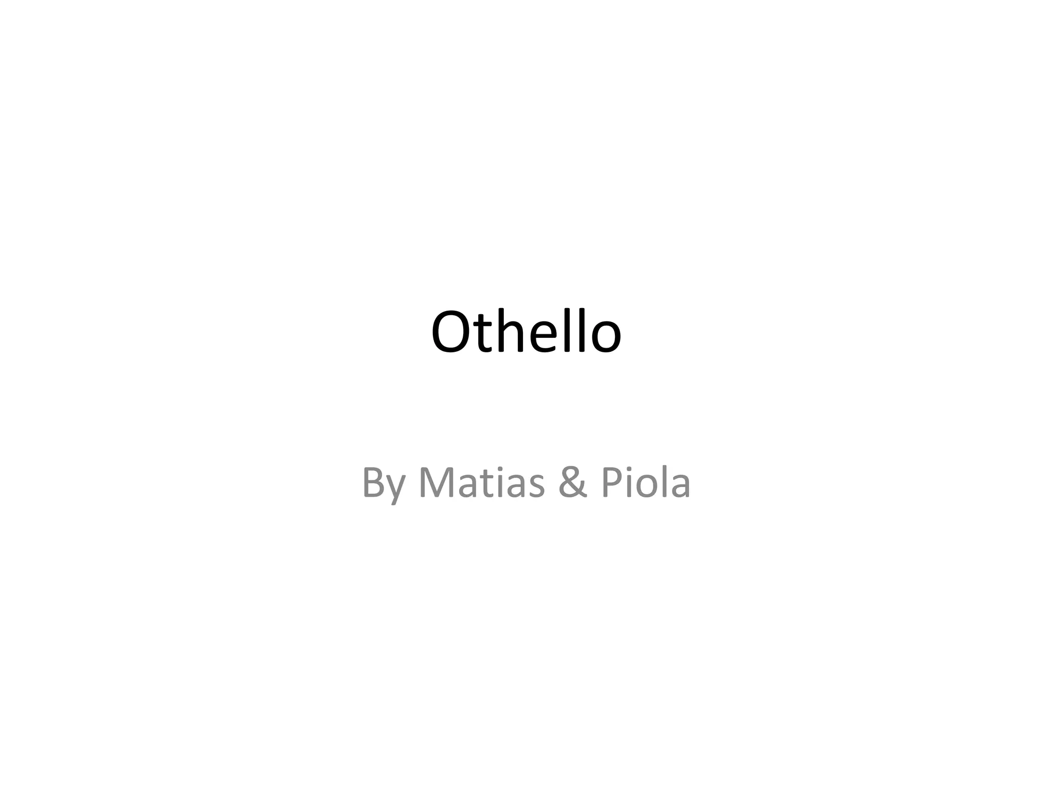 Othello | PPT