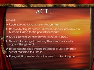 Othello detailed Presentation | PPTX