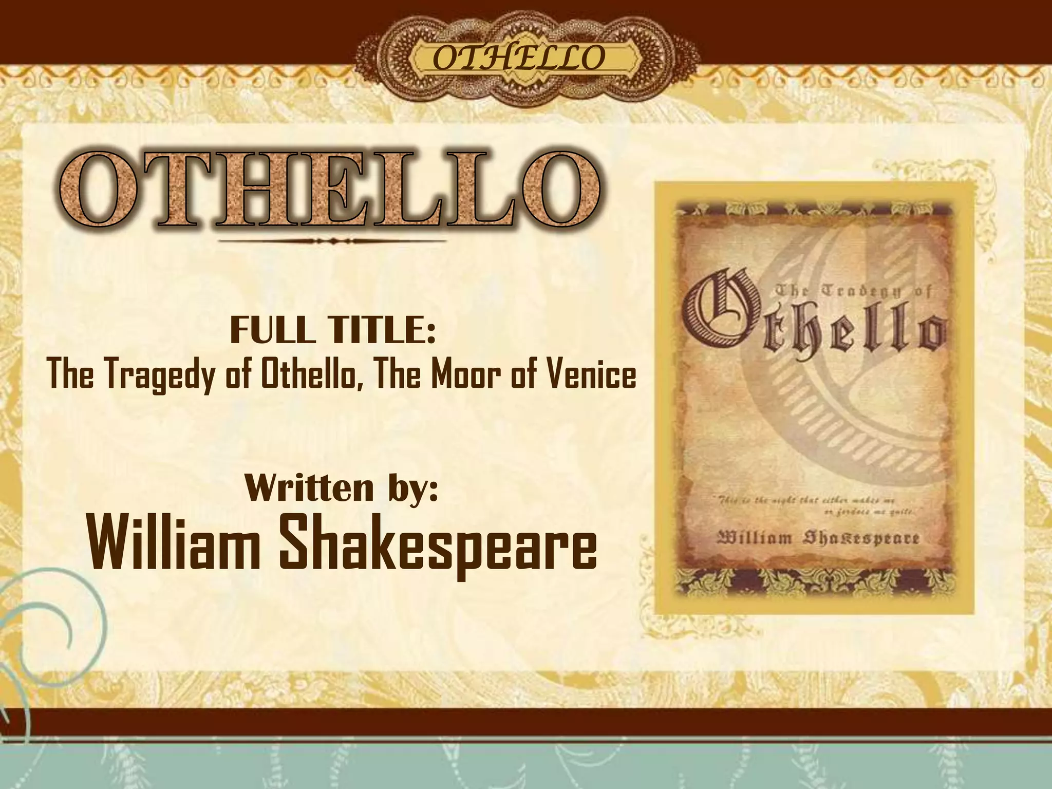 Othello by William Shakespeare | PPTX