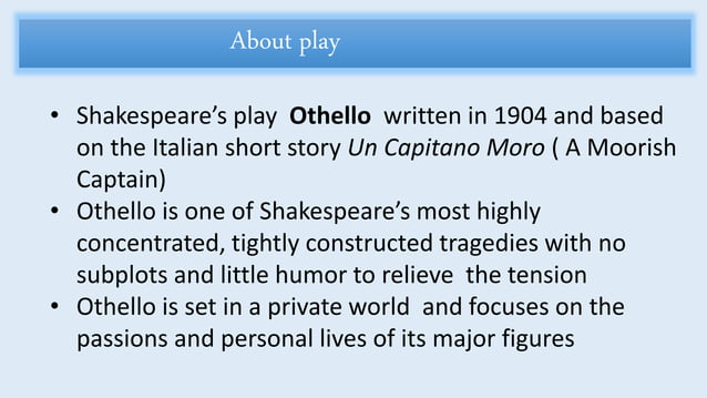 Othello | PPTX | Drama | Genres