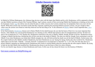 Othello Character Analysis | PPT