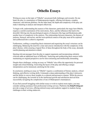 Othello Essays.pdf