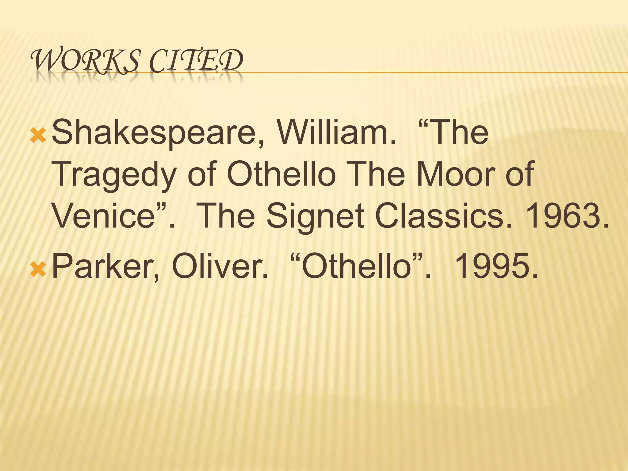 Othello lesson plan | PPTX