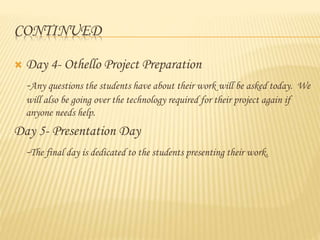 Othello lesson plan | PPT