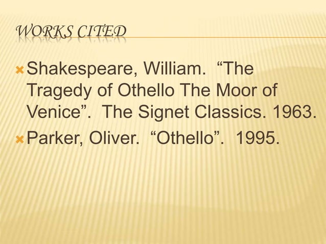 Othello lesson plan | PPT