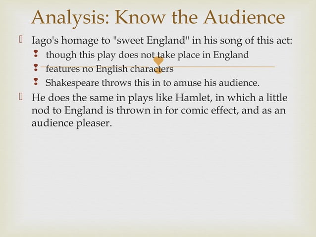Othello Act II Notes | PPT
