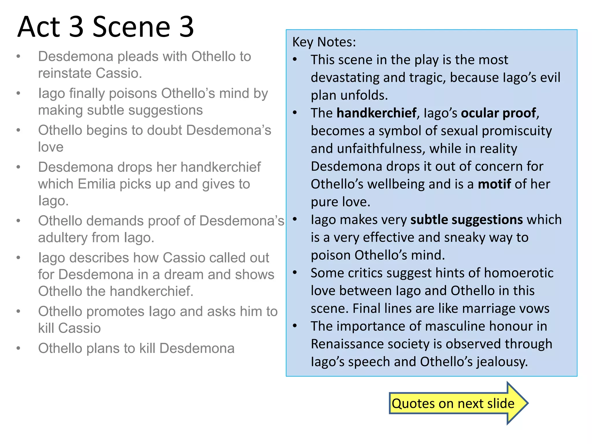 Othello by William Shakespeare, Notes, Quotes and Analysis by T ...