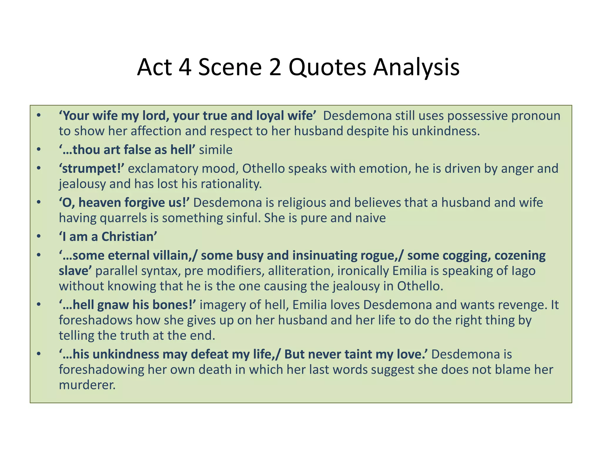Othello by William Shakespeare, Notes, Quotes and Analysis by T ...