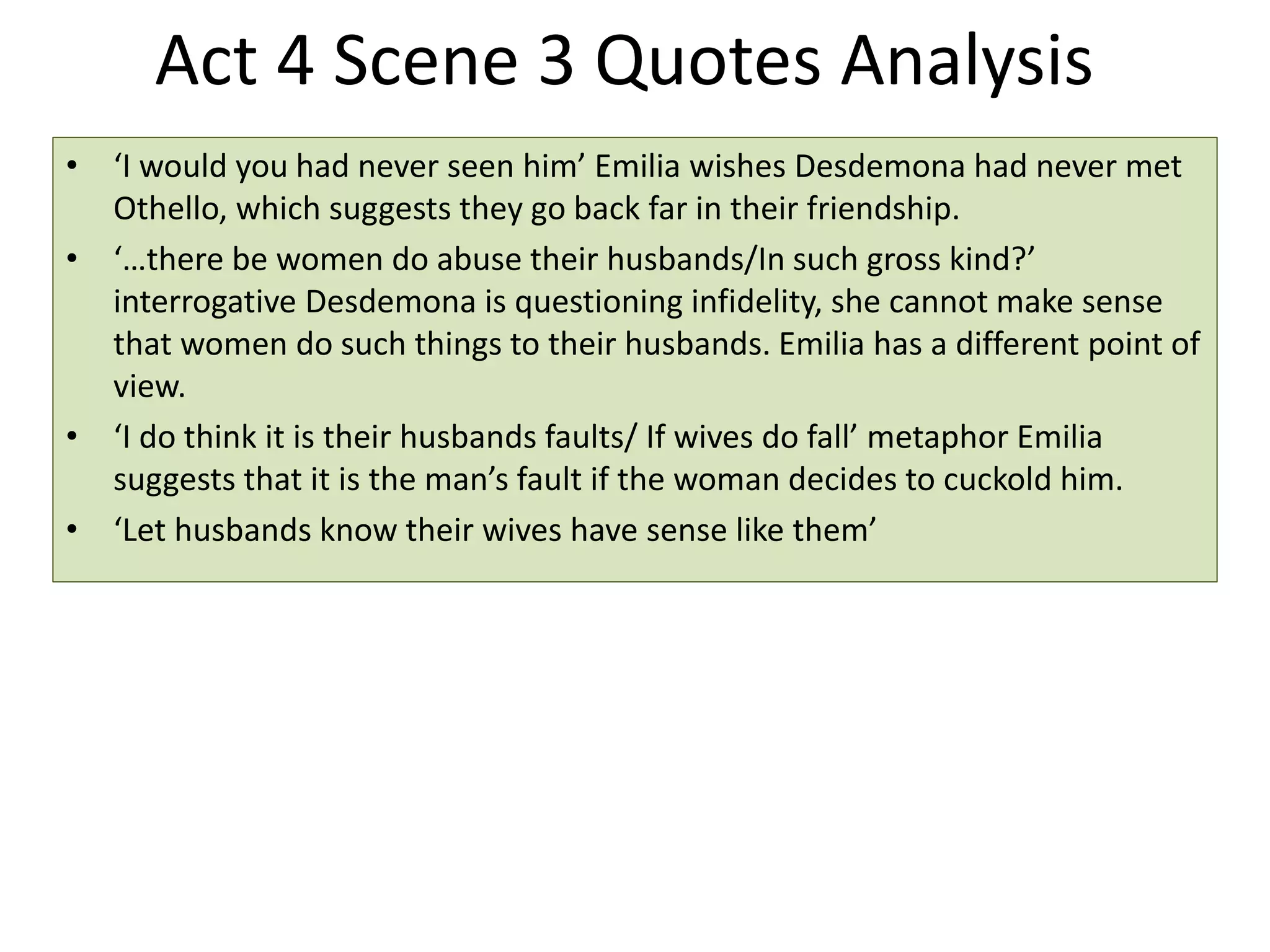 Othello by William Shakespeare, Notes, Quotes and Analysis by T ...