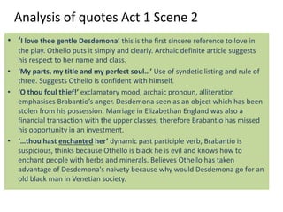 Othello by William Shakespeare, Notes, Quotes and Analysis by T ...