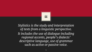 Stylistics and its Levels.pptx