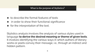 Stylistics and its Levels.pptx