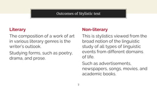 Stylistics and its Levels.pptx