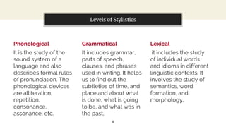 Stylistics and its Levels.pptx