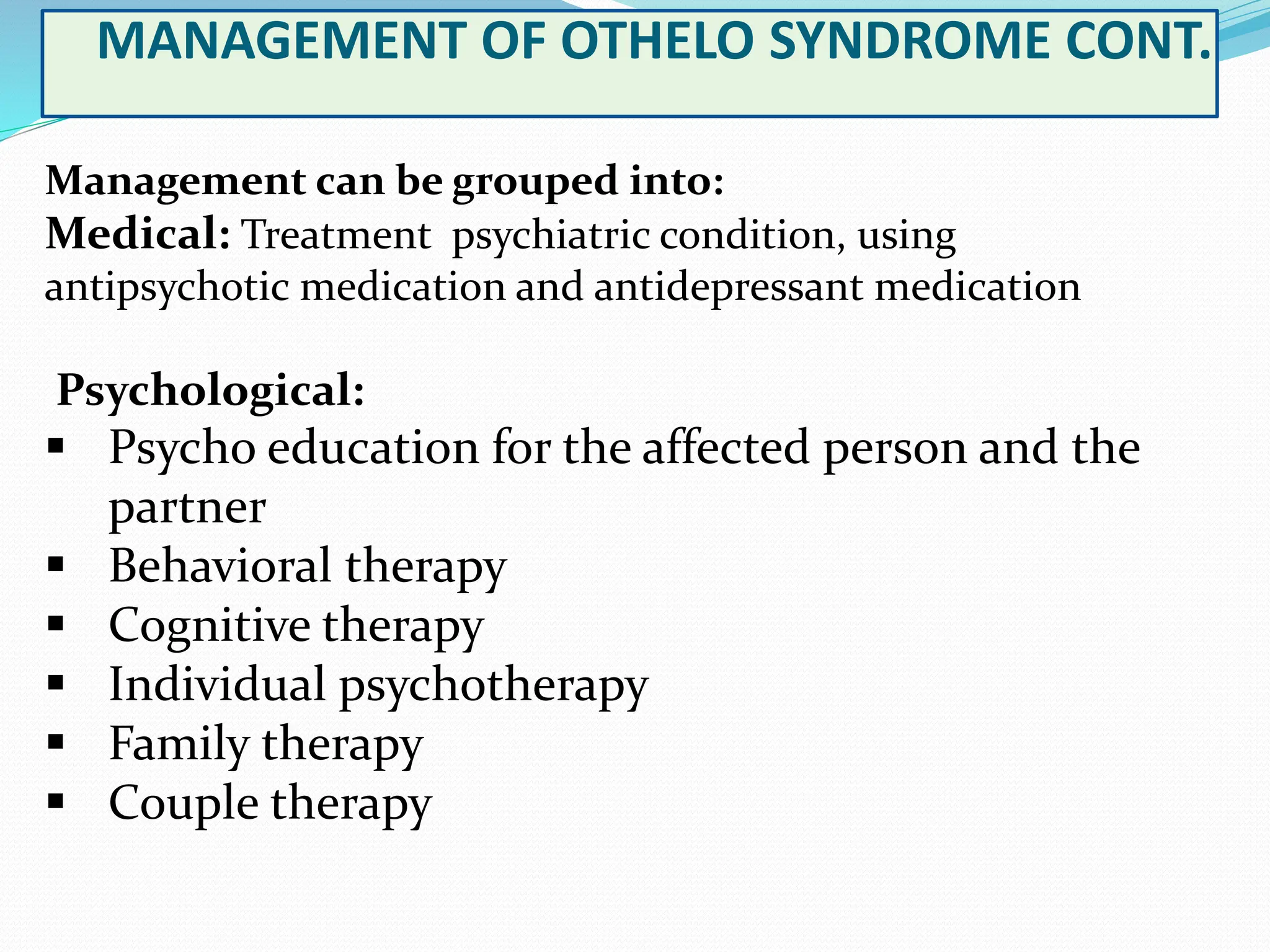 OTHELLO SYNDROME: ITS EFFECT ON FAMILY RELATIONSHIP | PDF