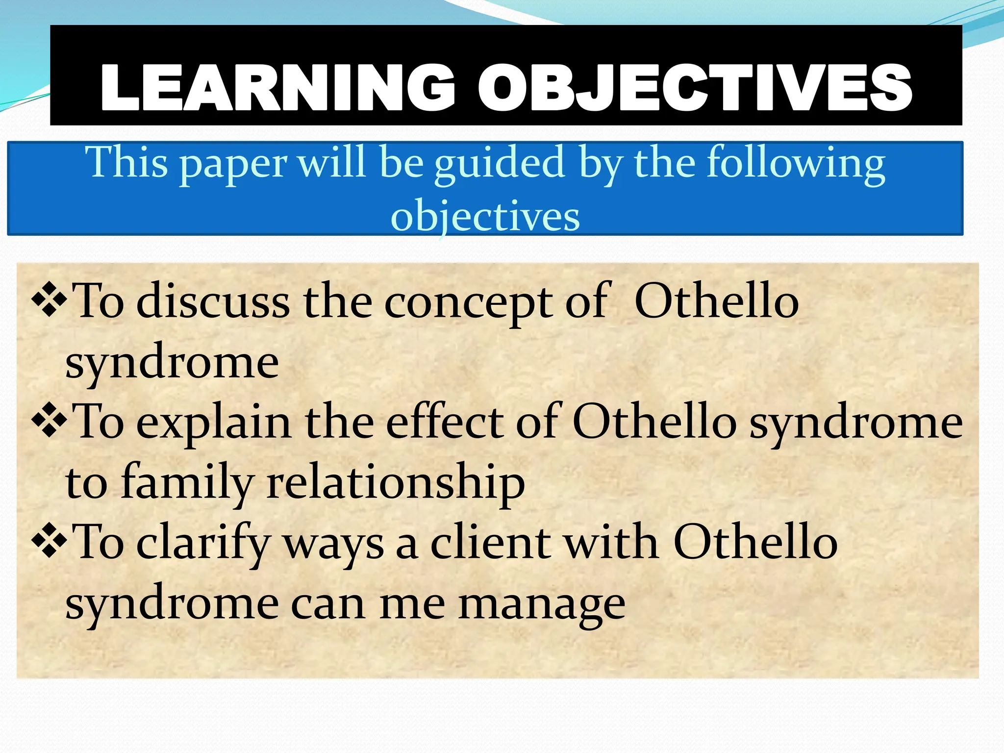 OTHELLO SYNDROME: ITS EFFECT ON FAMILY RELATIONSHIP | PDF
